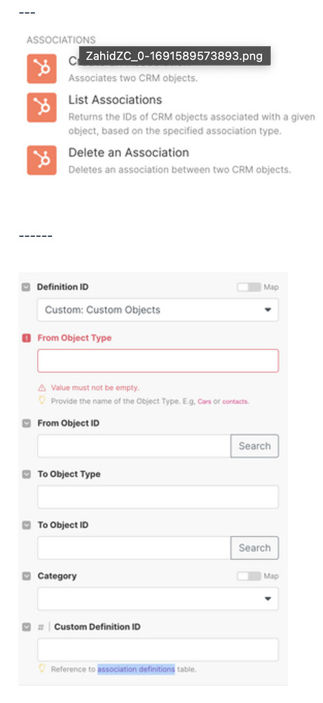 Hubspot Create Associations Fields With Custom Objects How To Make Community