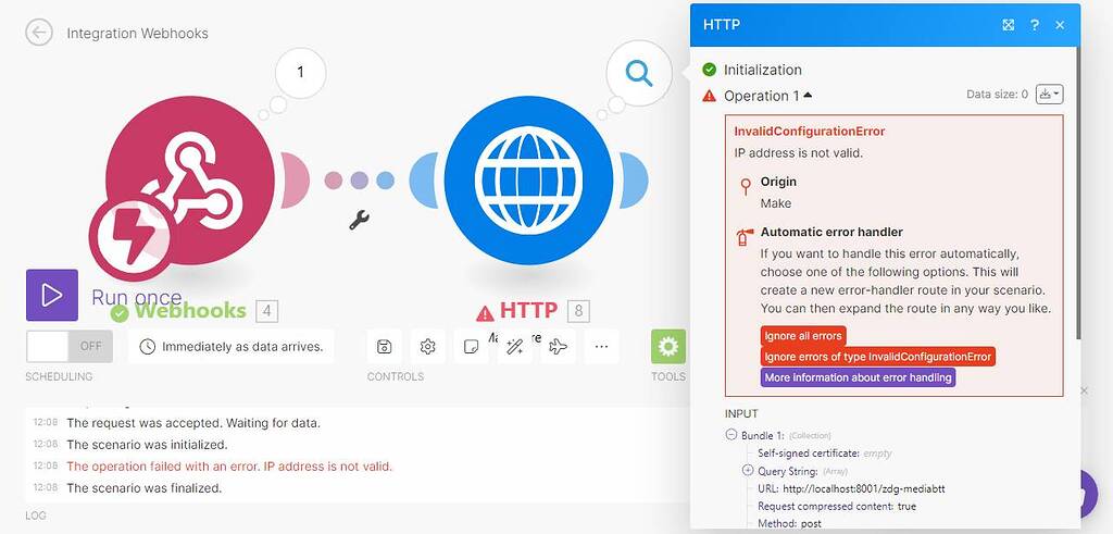 Error HTTP Request: IP Address is not valid - Questions - Make Community