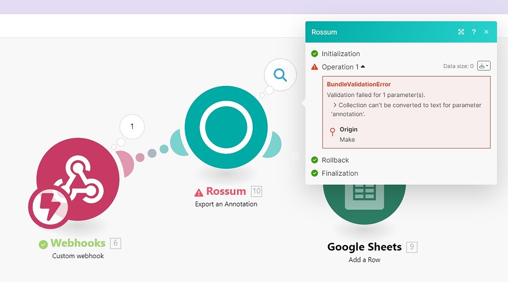 Trigger-Webhooks Rossum Scenario Technical Issue - How To - Make Community