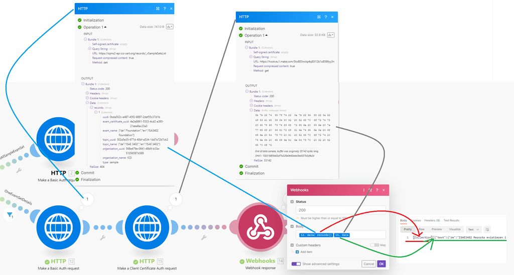 Merging 2 responses in to one Webhoock response - How To - Make Community
