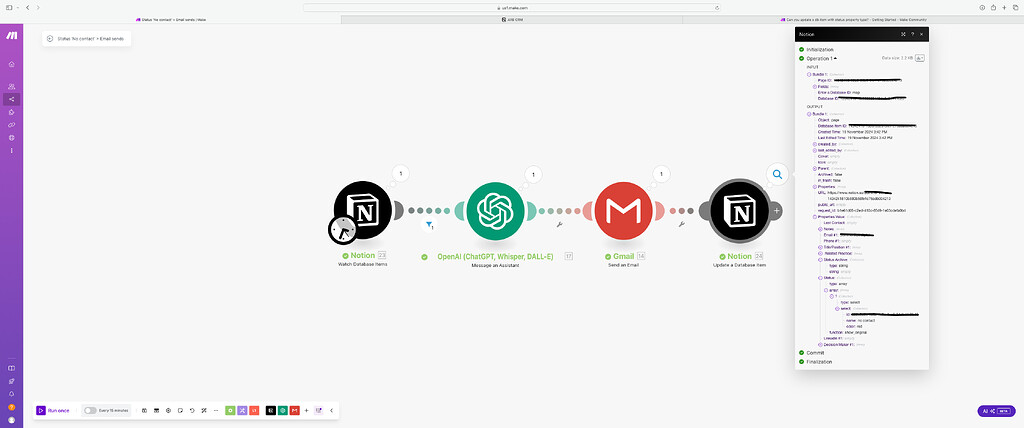 Update a database item in notion not actually updating - How To - Make Community