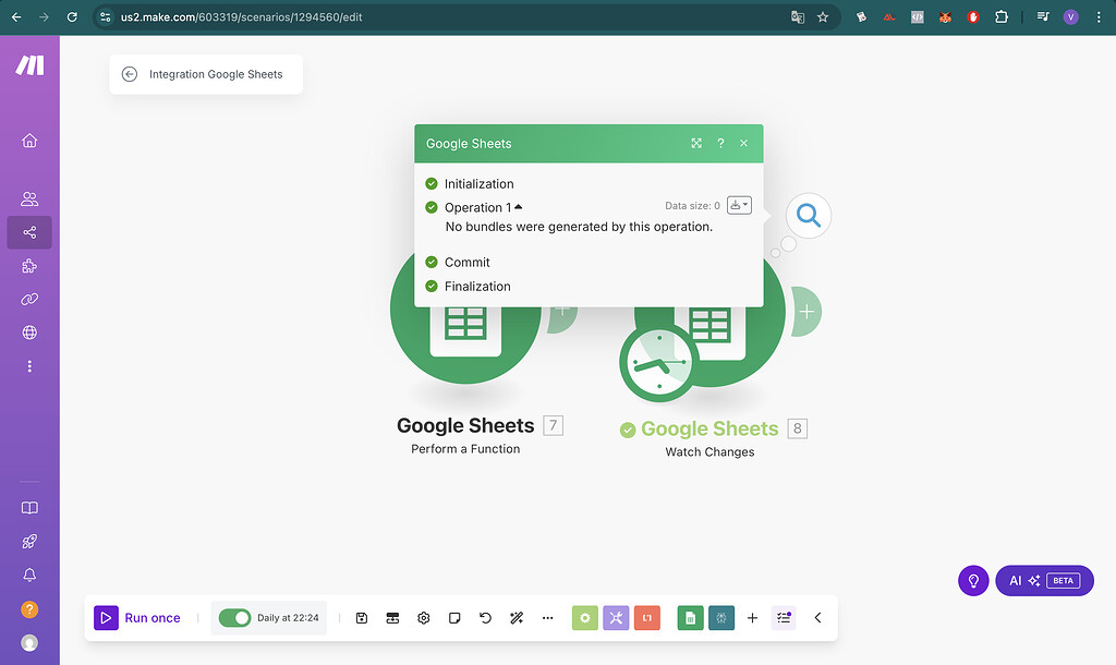 Problem connect google sheet - Getting Started - Make Community