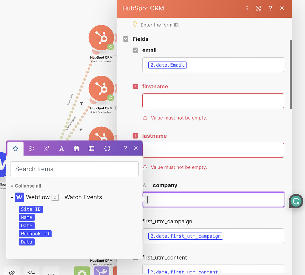 How to map specific form fields from Webflow? - How To - Make Community