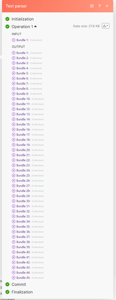 Can't use text parser bundle downstream - How To - Make Community