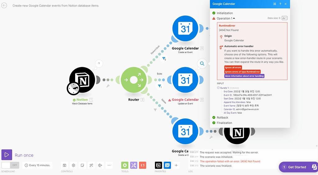Google calendar and Notion 2way sync - Getting Started - Make Community