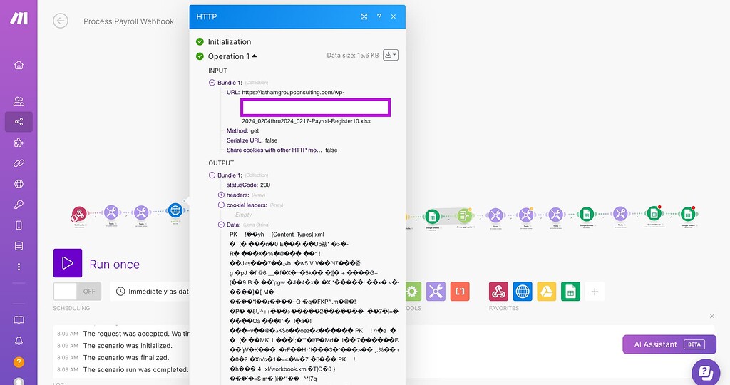 Error retrieving XLSX using HTTP from a webserver - How To - Make Community