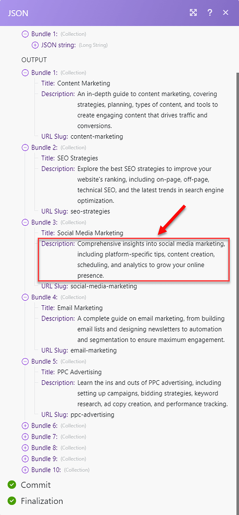 Specific value in a JSON file - How To - Make Community