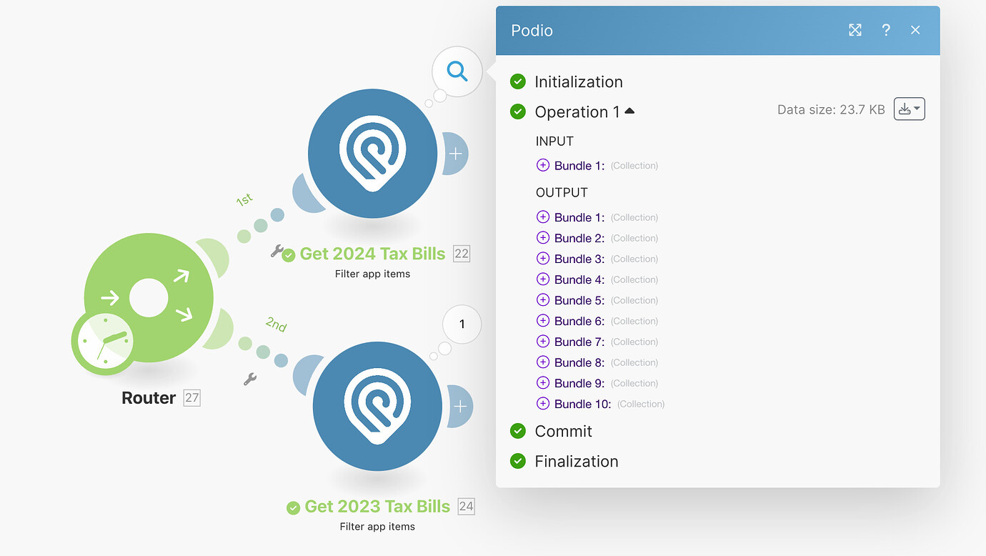 How do I append bundles from multiple operations into a single output? - How To - Make Community