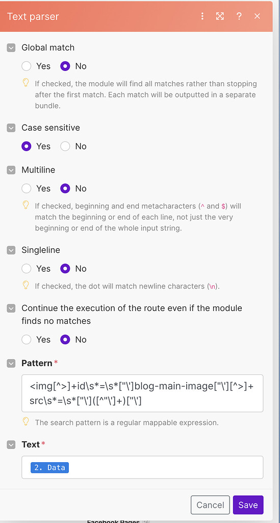 Regex to extract image path - works outside of make but not inside - How To - Make Community