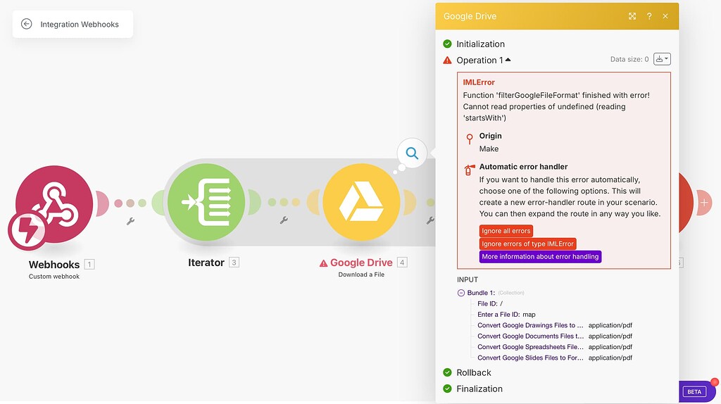 Unable to send email attachment coming from web hook connected to ... Unable to send email attachment coming from web hook connected to ...
