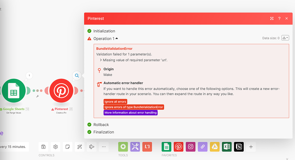 Error "Missing value of required parameter 'url'" with Google Sheets and Pinterest - How To ...