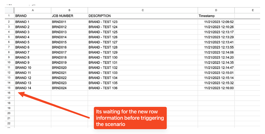 Google Sheets - Watch Changes row selection - How To - Make Community