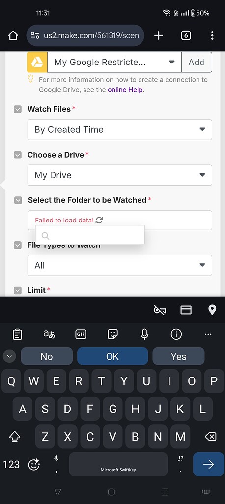 Google Drive Error Failed to load data! - How To - Make Community