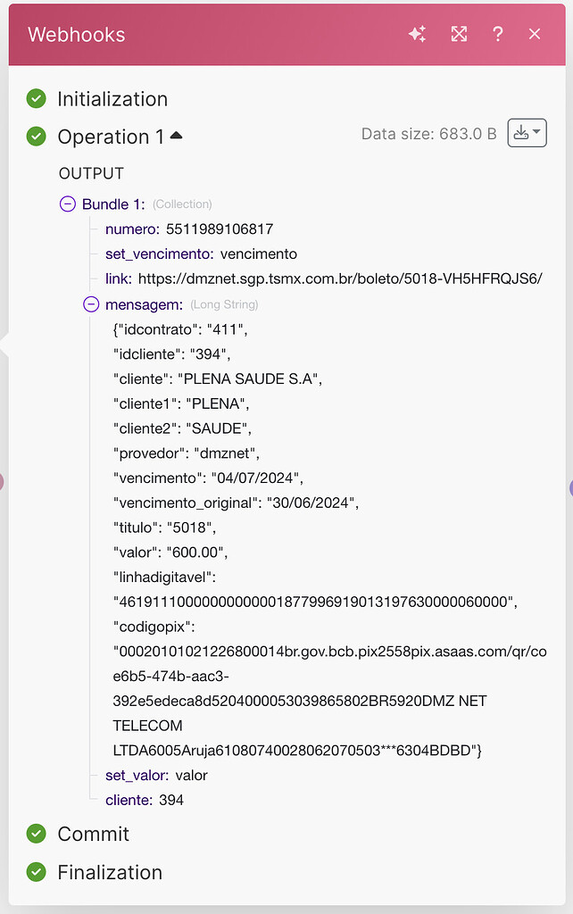 I want to transform the body of a message into variables - How To - Make Community