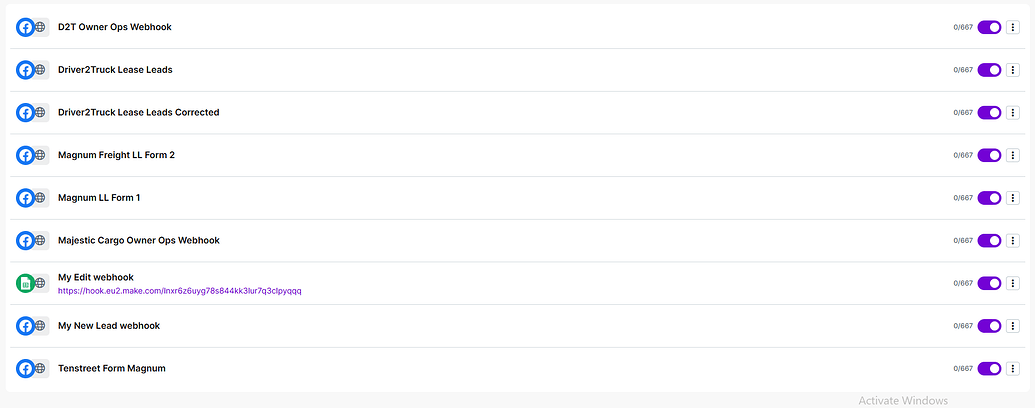 Facebook Lead Ads module dropdown not displaying all my webhooks ...