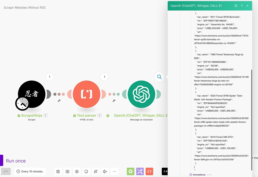 I can't Iterate multiple results from within one GPT bundle? - How To - Make Community