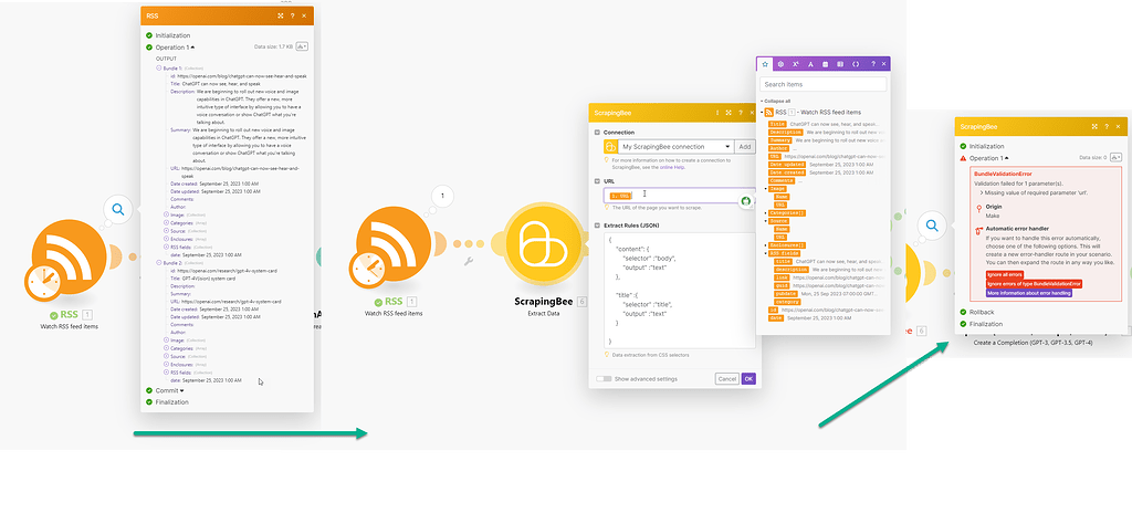Getting URL from rss feed to trigger a ScrapingBee module - Getting Started - Make Community