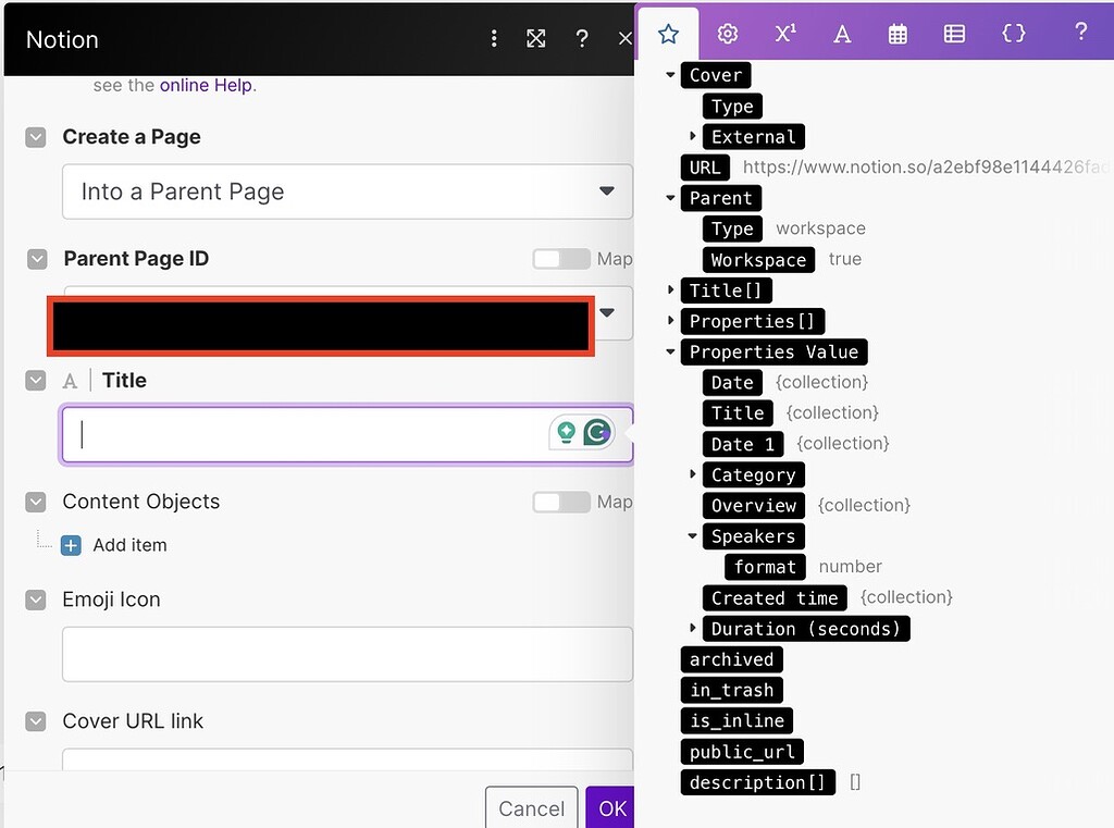 Make a title for a Notion page using data - How To - Make Community