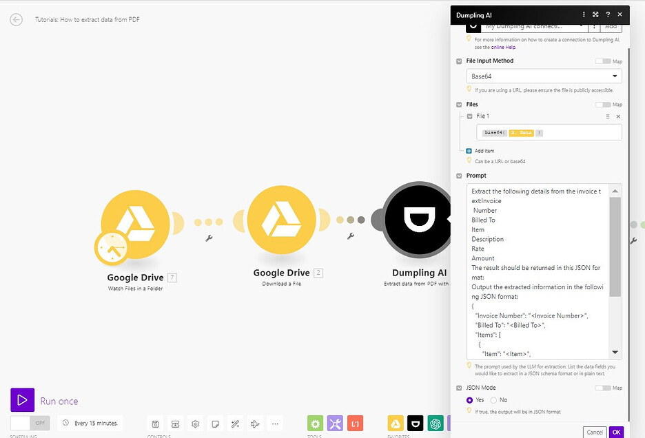 How To Automate PDF Invoice Extraction to Google Sheets Using Dumpling AI and Make.com ...
