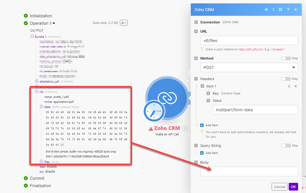 ZOHO CRM, send files - How To - Make Community
