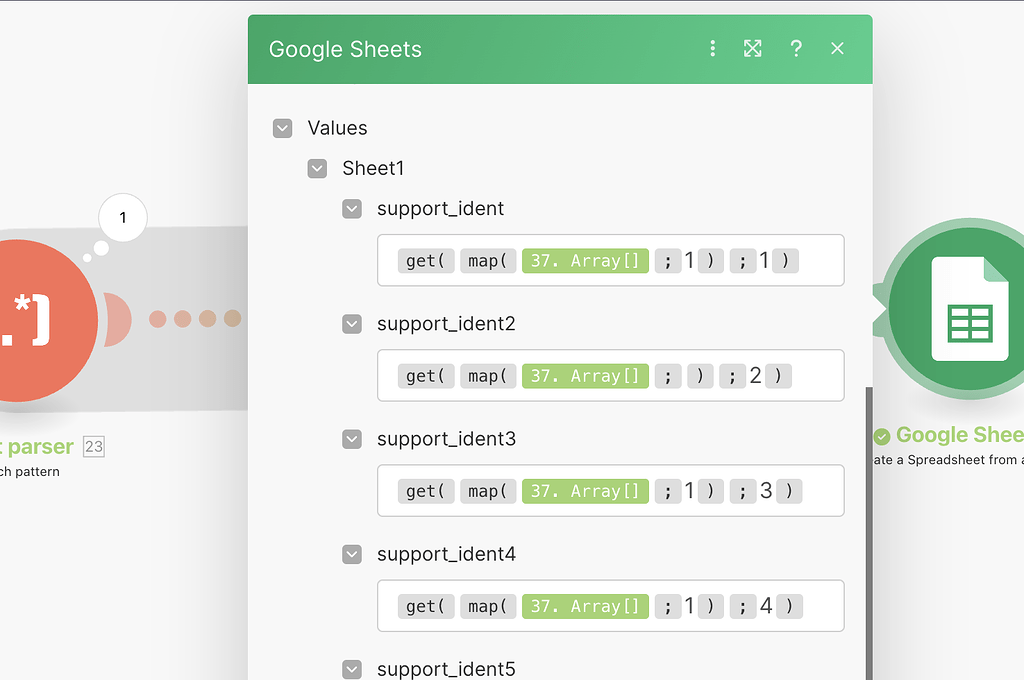 Text Parse in to multiple bundle outputs into Google Sheets rows - Getting Started - Make Community