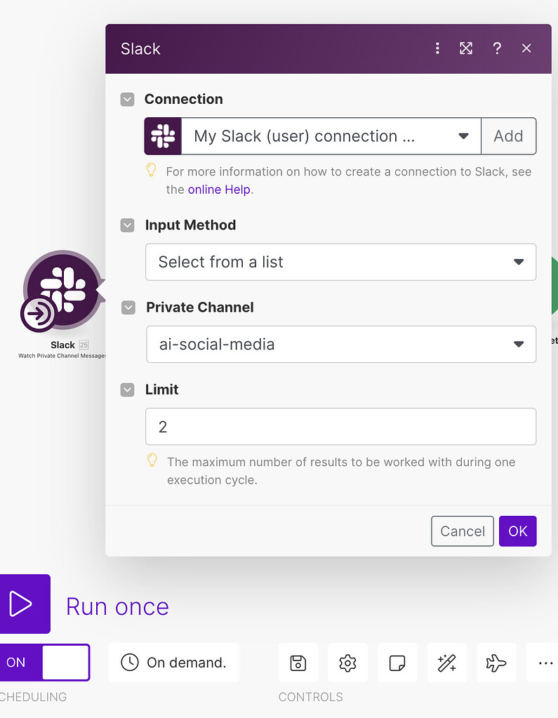 Slack Watch Private Message Trigger not triggering - How To - Make Community