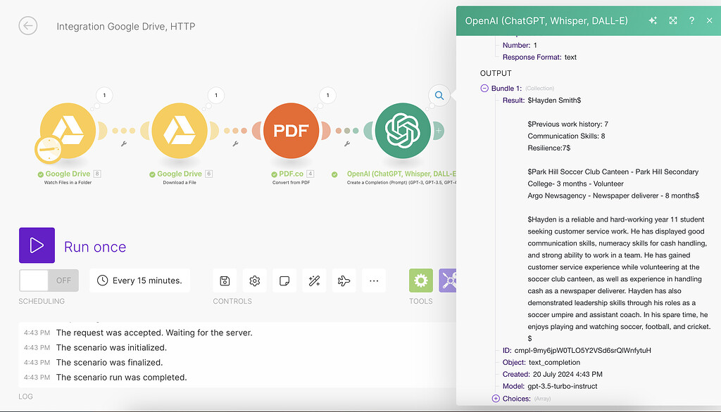Splitting chat GPT response into seperate variables to add to rows in a google sheet - How To ...
