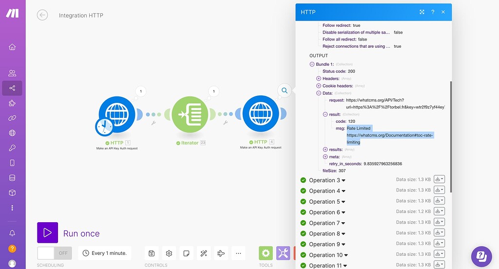 WhatCMS API rate limite - How To - Make Community