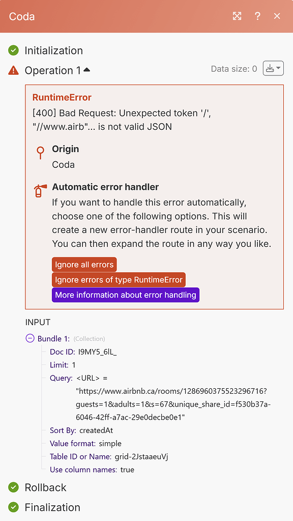 Help Needed: Checking for Existing Rows in CODA via Make - How To - Make Community
