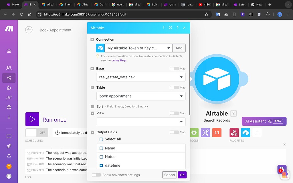 Searching datetime on airtable using make webhook - How To - Make Community Searching datetime on airtable using make webhook - How To - Make Community