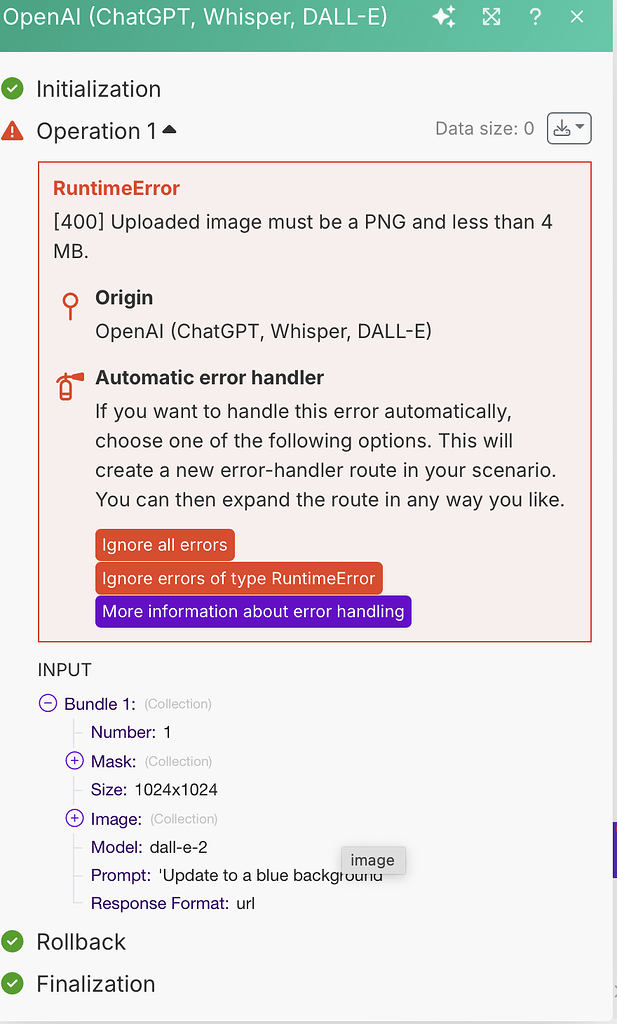 Error with OpenAI Edit Image Module - How To - Make Community