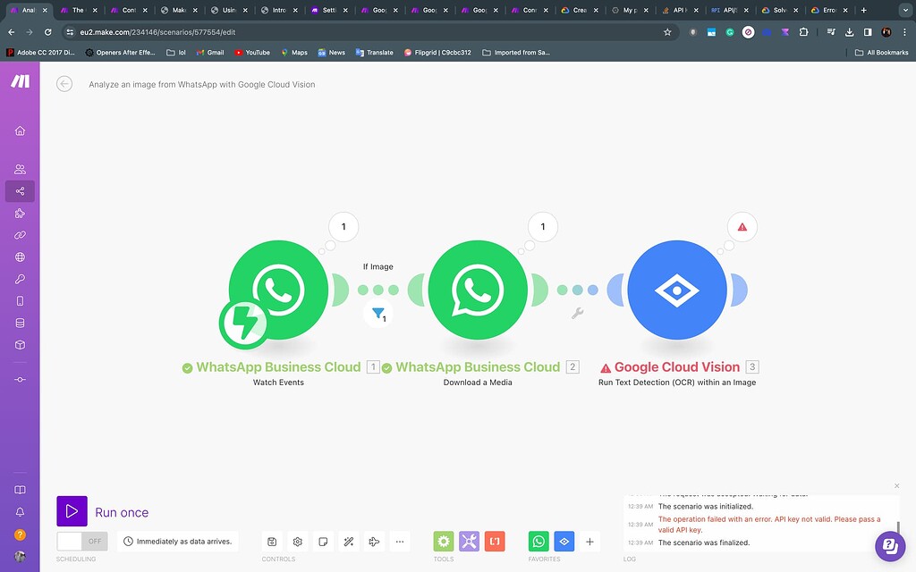 Google cloud Visons api not working properly - How To - Make Community