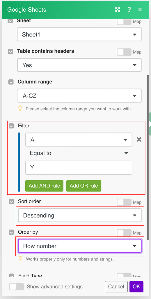 Using Google Sheet Module - Delete Rows correctly - Off-Topic - Make Community