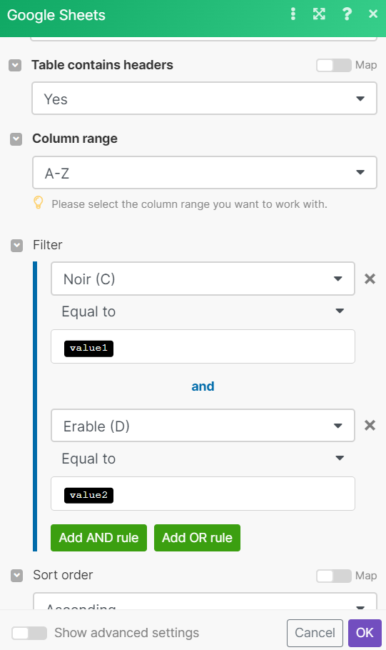 How to get unique data based on Google Sheets data - #2 by make_expert - How To - Make Community