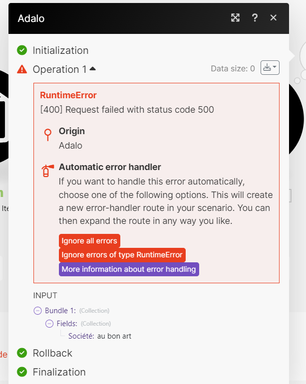 Notion to Adalo : RuntimeError [400], Request failed with status code 500 - How To - Make Community