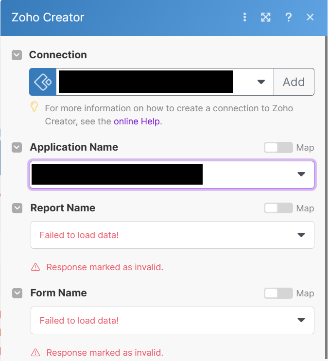 Cant add data using zoho creator API - How To - Make Community