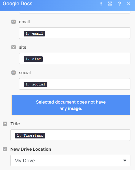 What code should I put inside Google Docs 'Template' to change it and ...