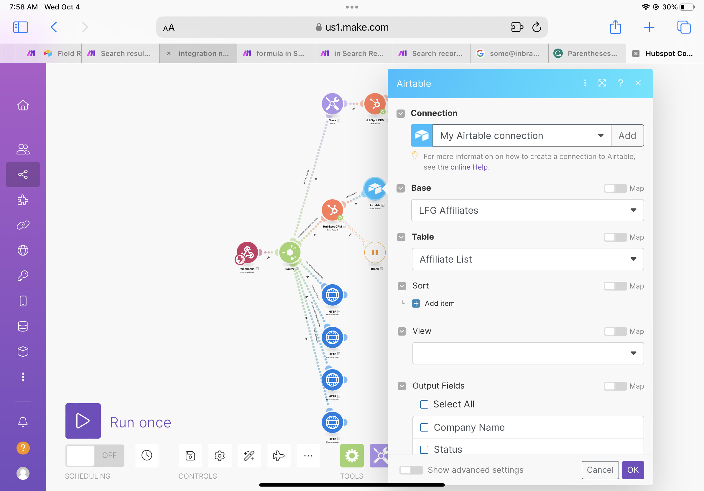 Airtable - Error [422] The formula for filtering records is invalid: Invalid formula. Please ...