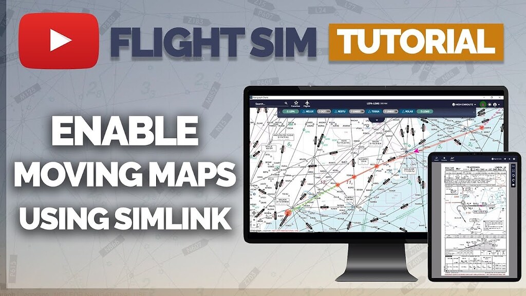15. How to Enable Moving Maps for Navigraph Charts Using Simlink - Navigraph Videos - Navigraph