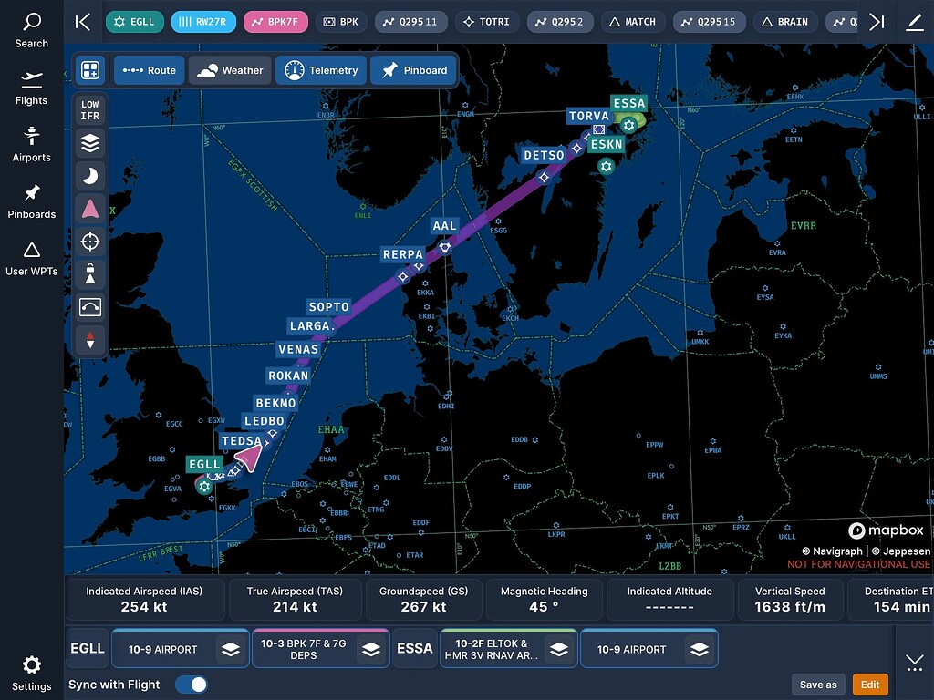 Bug report - Telemetry data is wildly inaccurate - Simlink/Moving Map - Navigraph