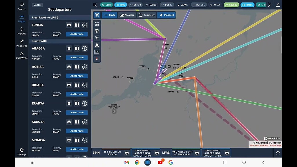 EINN bug runway 6 and LUNI3A - General - Navigraph