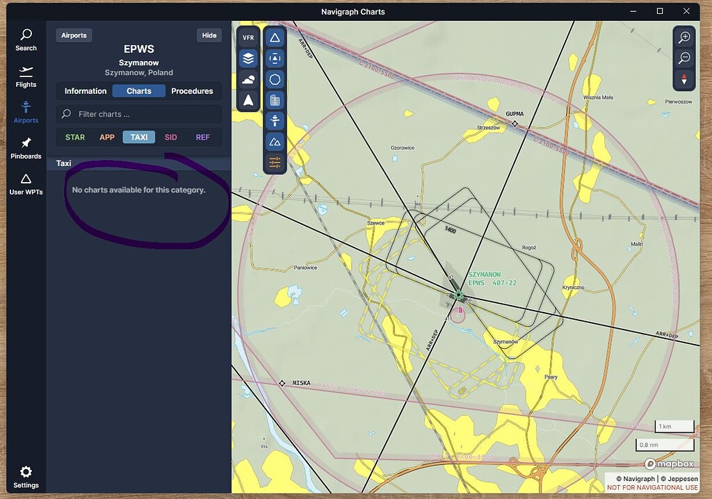 Missing VFR charts - General - Navigraph