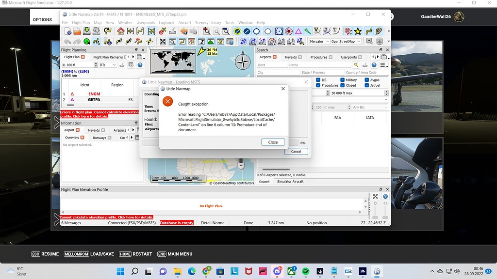 Little NavMap error - General - Navigraph