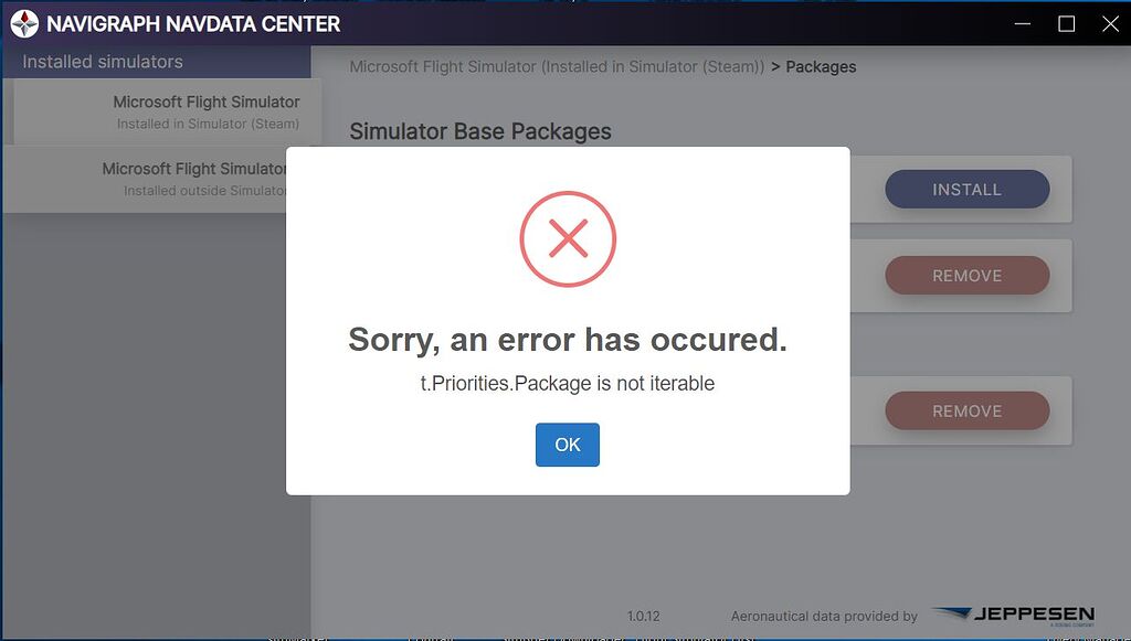 Package is not iterable - General MSFS Data - Navigraph