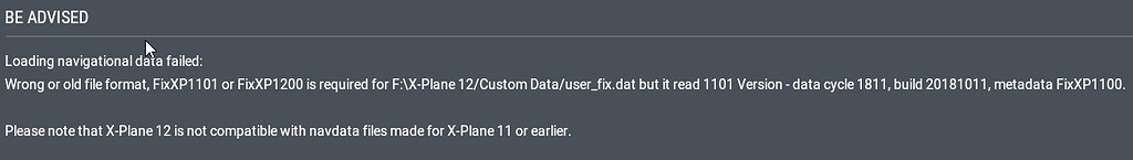 Loading navigational data failed - General non MSFS data - Navigraph