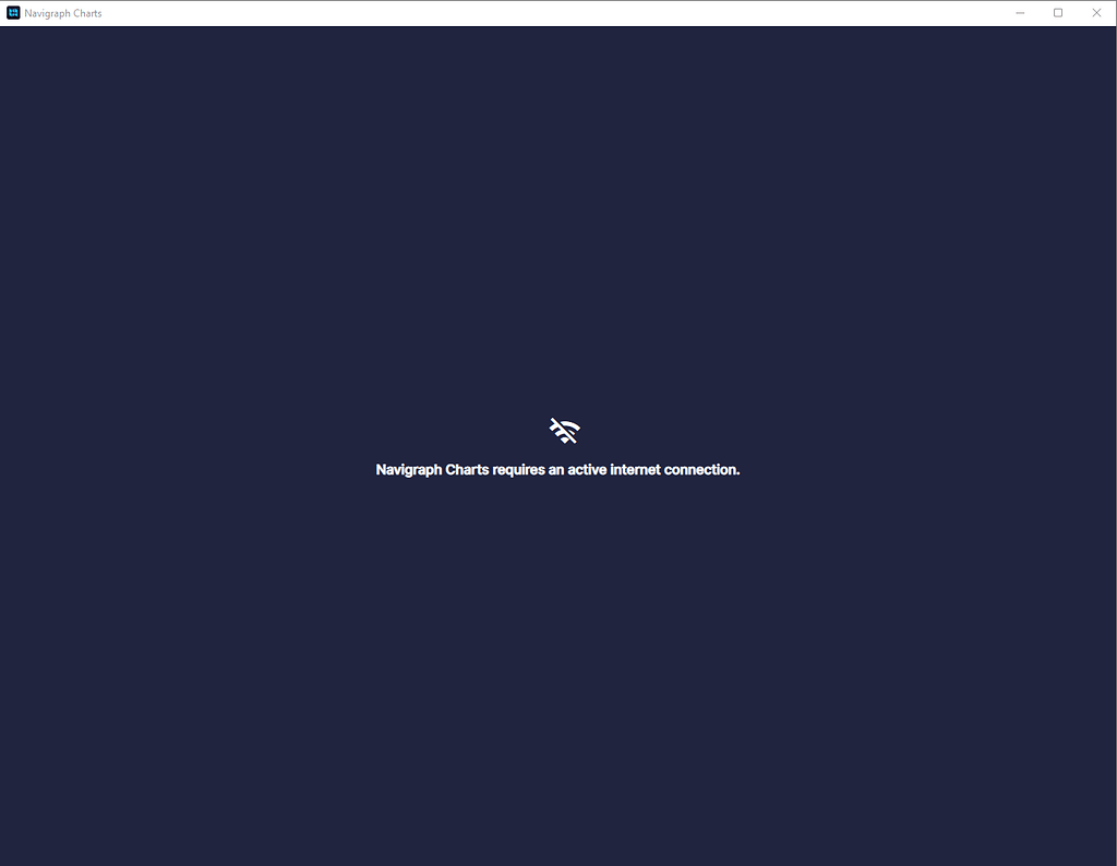 Navigraph Charts requires an active internet connection - Desktop ...