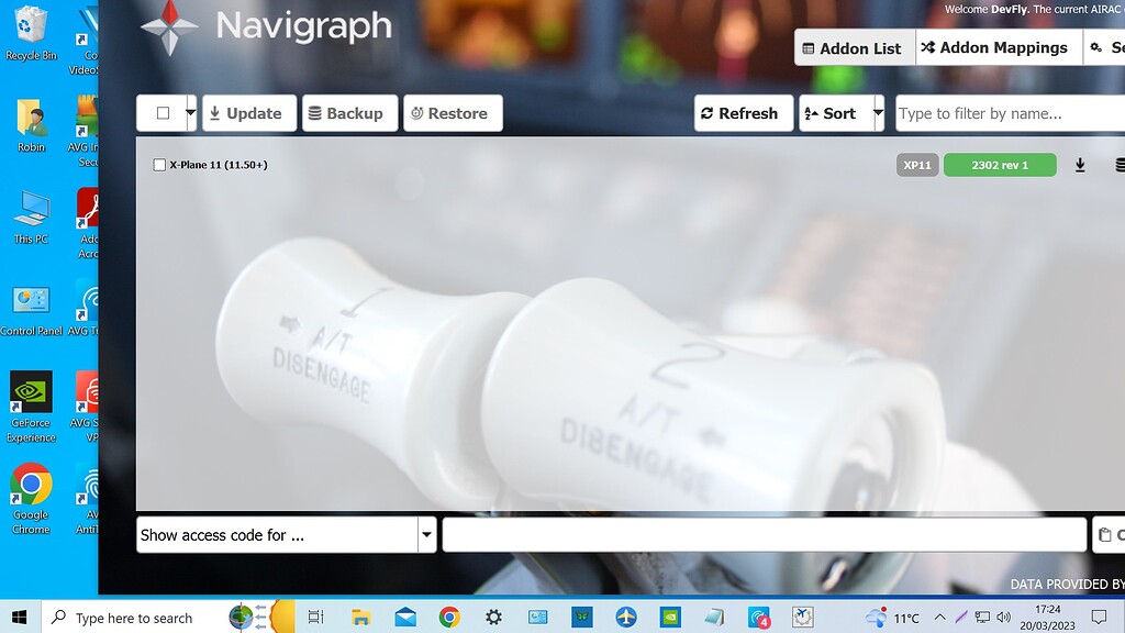 FMS Data Manager off screen - General non MSFS data - Navigraph