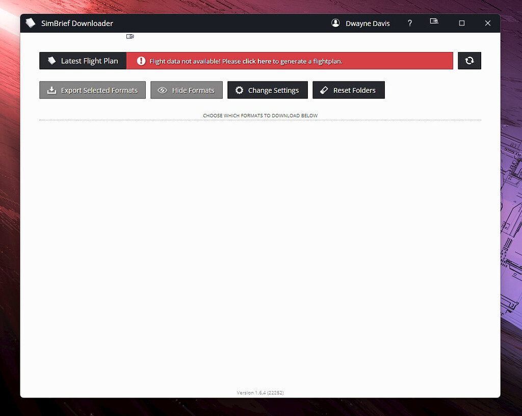 Simbrief Downloader Not loading - General - Navigraph