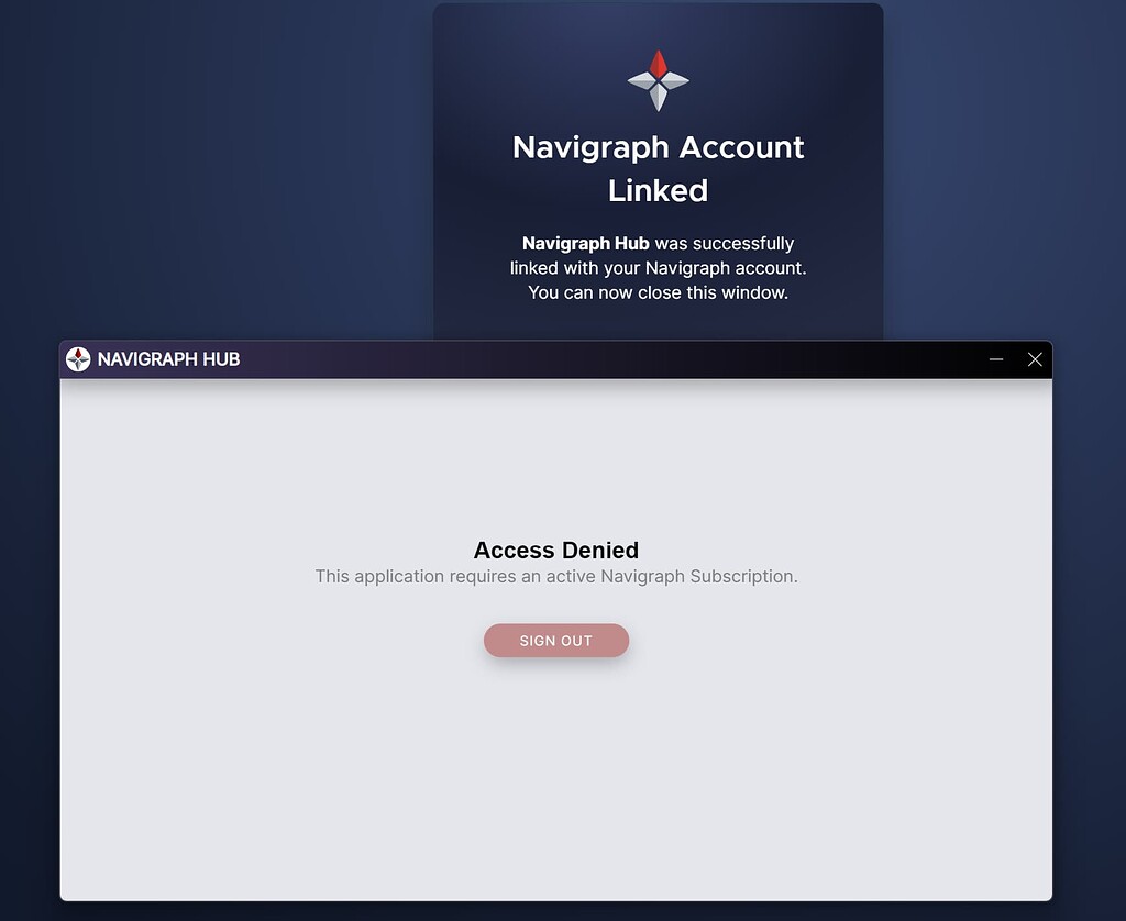 Can't Login, Access Denied - Navigraph Hub - Navigraph