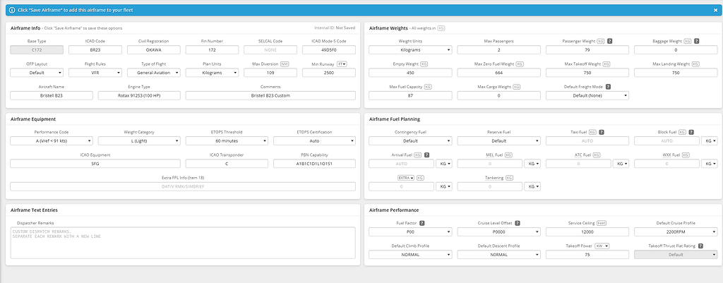 Error [400] Invalid parameter: Takeoff Thrust BR23 - General - Navigraph
